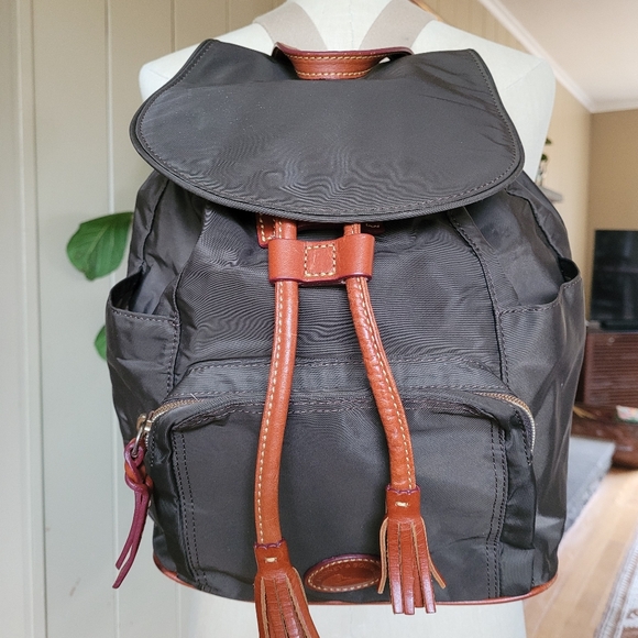 Dooney & Bourke | Bags | Dooney And Bourke Backpack Nylon With Leather ...